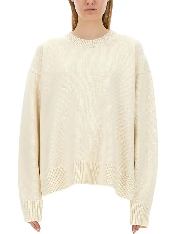JIL SANDER Wool Sweater - Ivory