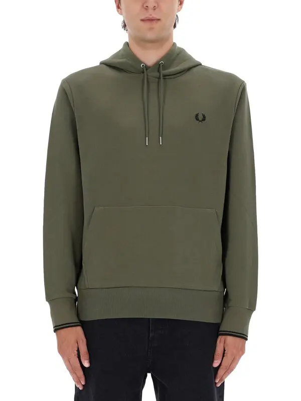 Fred Perry Hooded Sweatshirt - Green