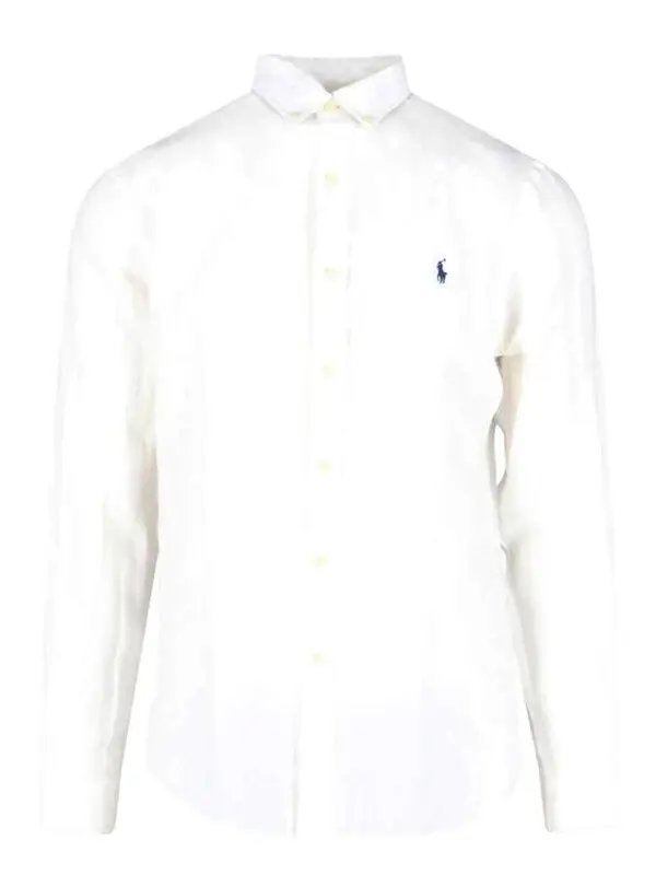 Polo Ralph Lauren Linen Logo Shirt - White