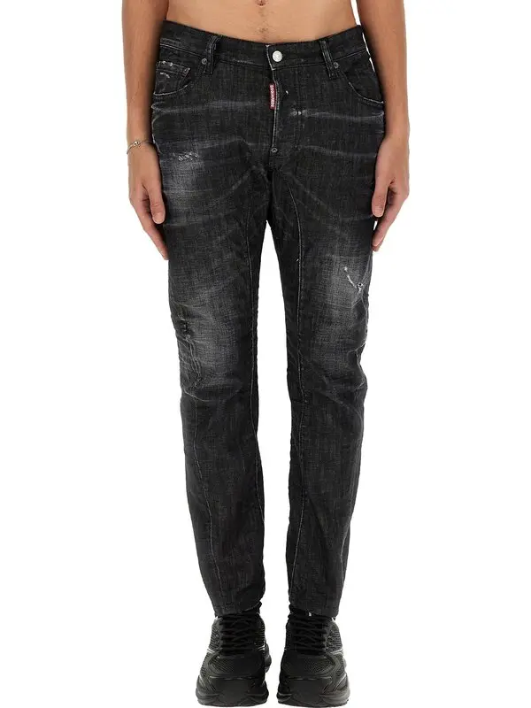 Dsquared2 Tidy Biker Slim Fit Jeans - Black