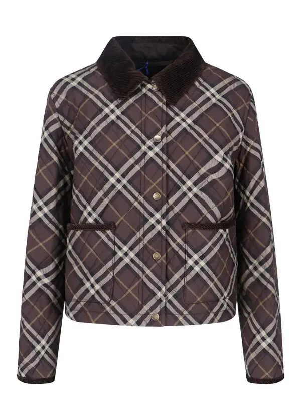 Burberry Check Jacket - Brown
