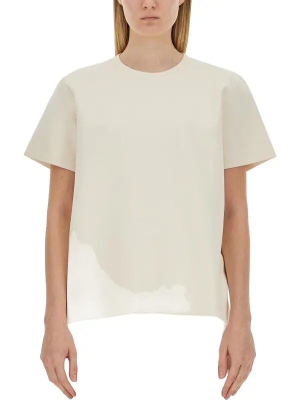 JIL SANDER Boxy Fit T-shirt - Powder