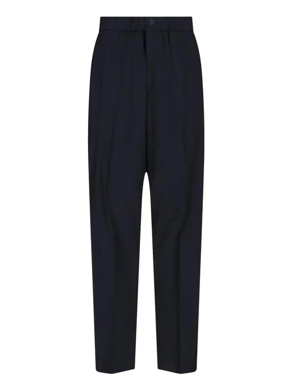 Giorgio Armani Tailored Virgin Wool Trousers - Blue