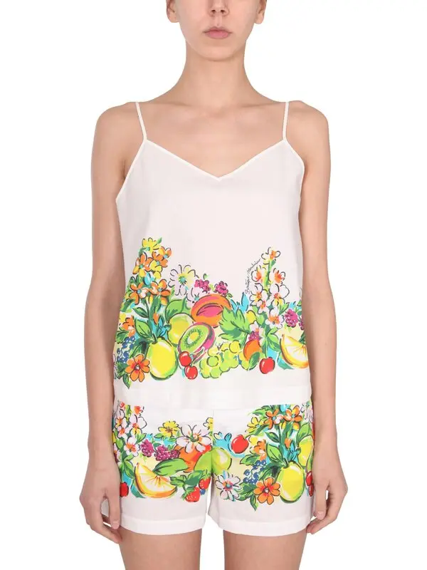Moschino Flower And Fruit Print Tank Top - Multicolour