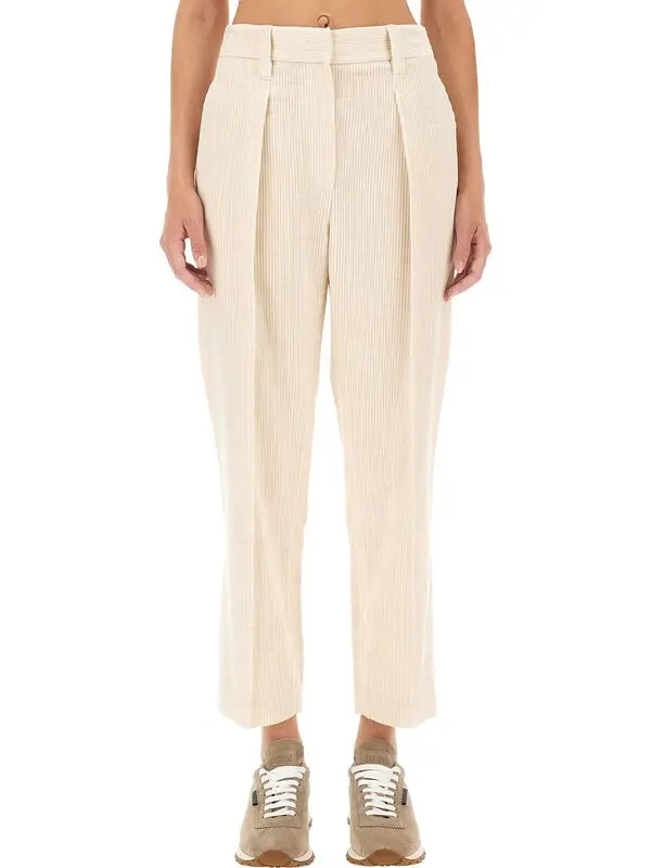 Brunello Cucinelli Regular Fit Trousers - Ivory
