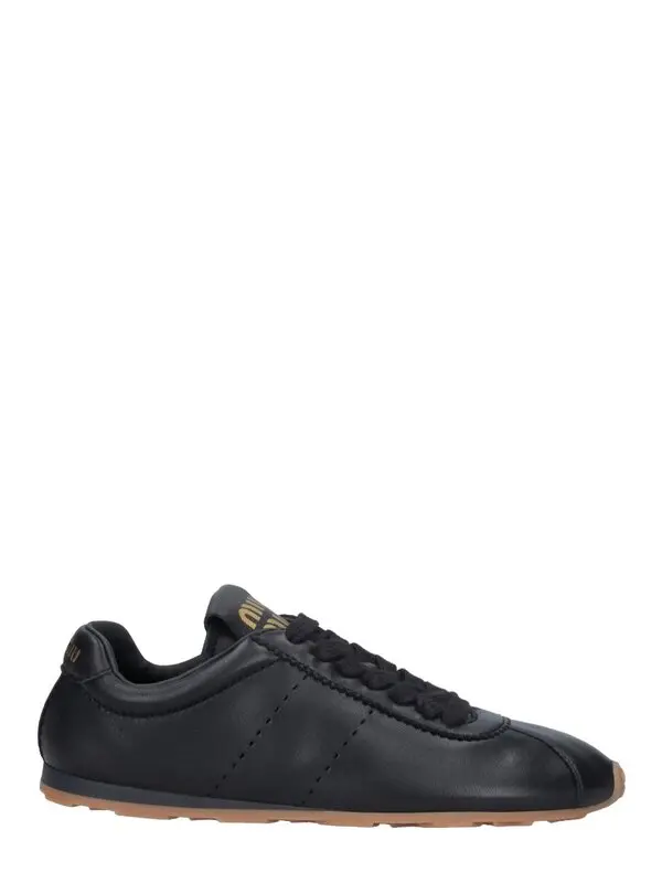 Miu Miu Lamb Nappa 'plume' Sneakers - Black
