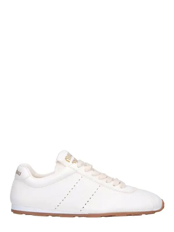 Miu Miu Lamb Nappa 'plume' Sneakers - White