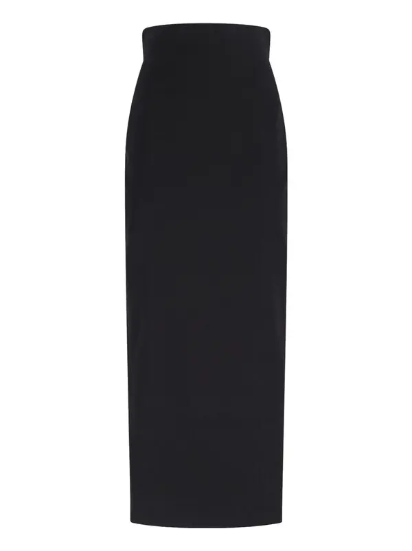 Rick Owens Wool Blend Maxi Skirt - Black