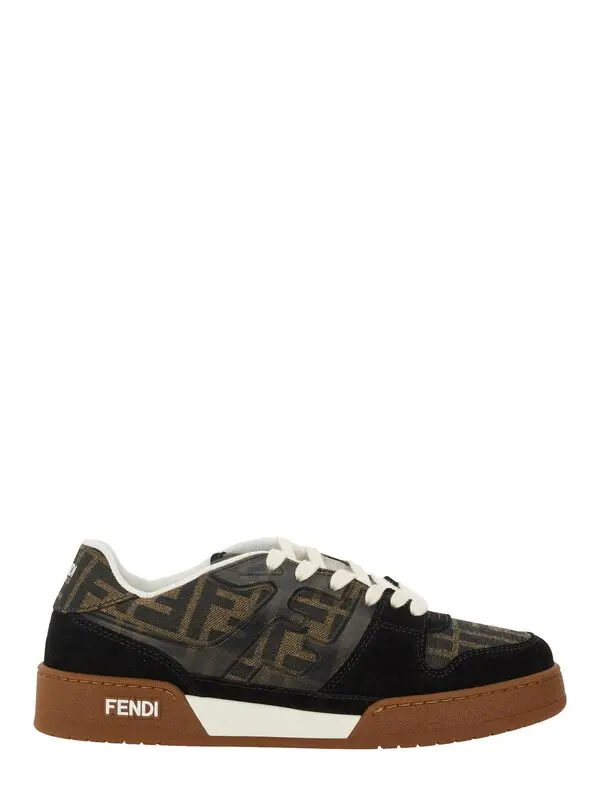 Fendi Low Top Match Sneakers - Black