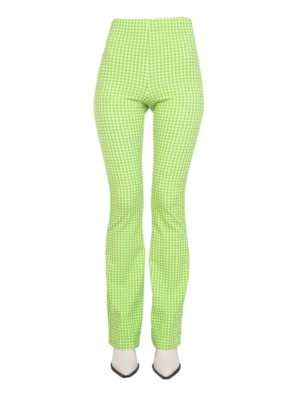 MSGM Plaid Patterned Trousers - Green