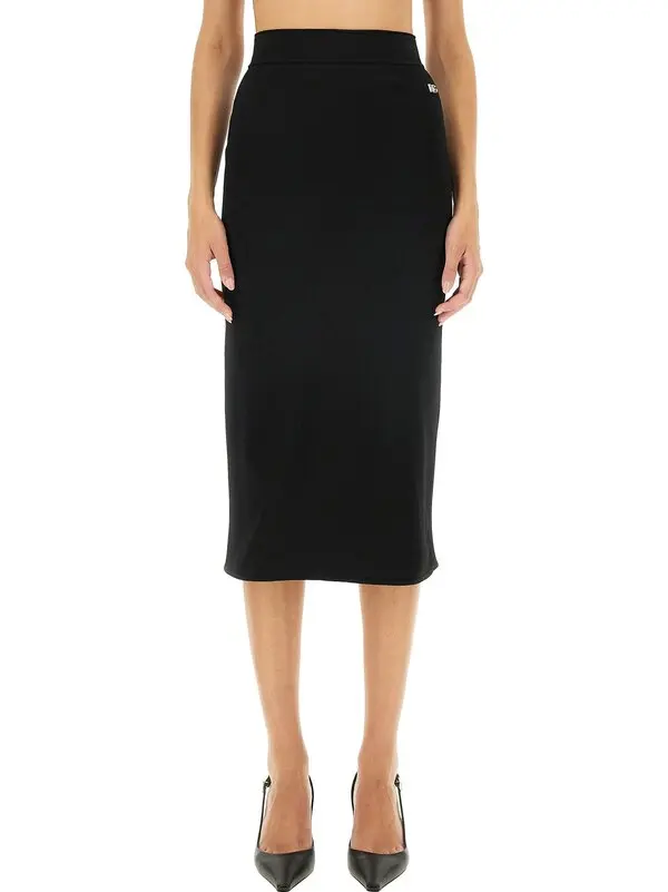 Dolce & Gabbana Midi Longuette Skirt - Black
