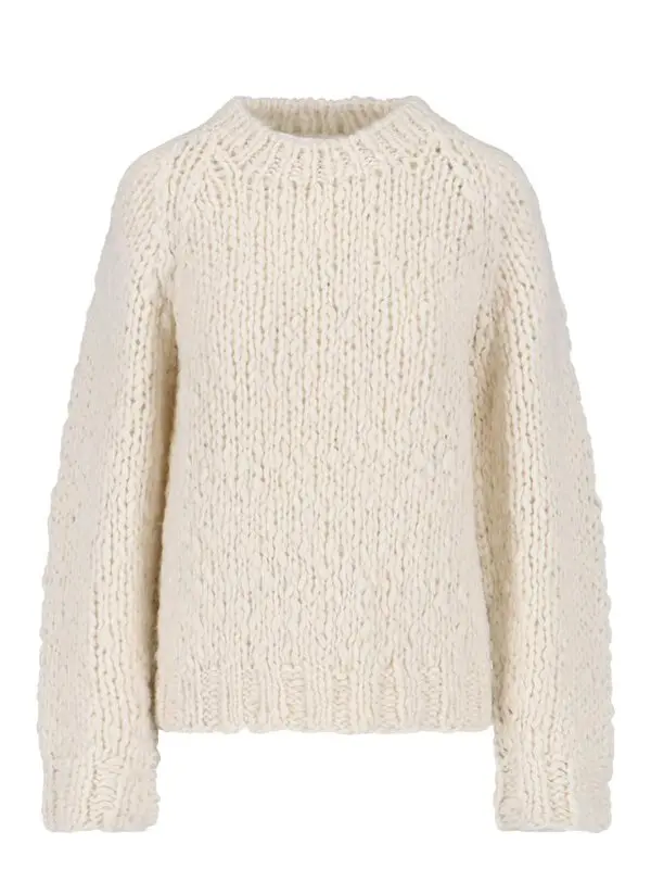Ami Alpaca Blend Sweater - White