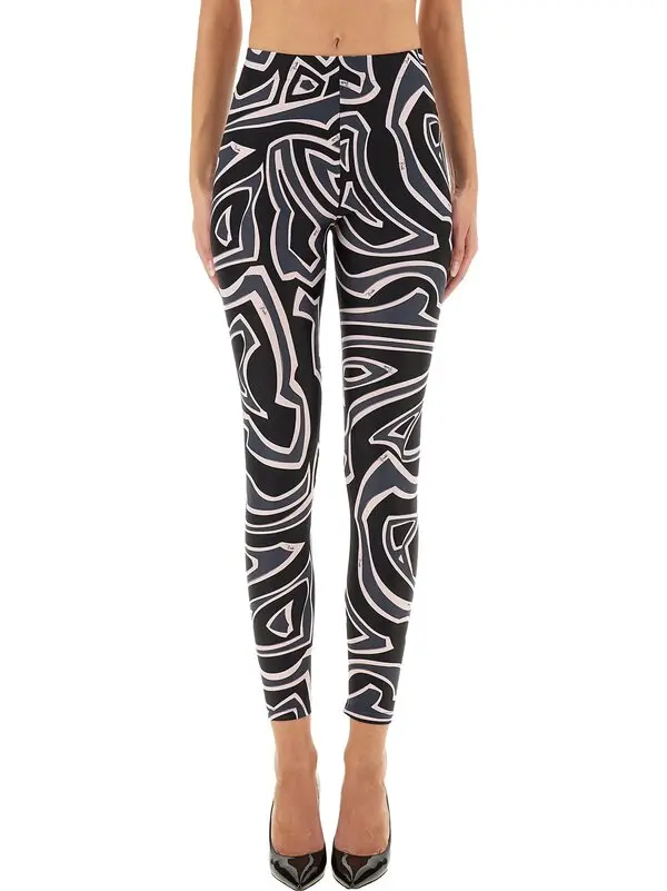 Emilio Pucci Labyrinth Print Leggings - Multicolour