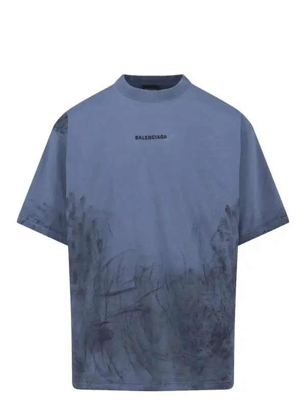 Balenciaga Back' T-shirt - Blue