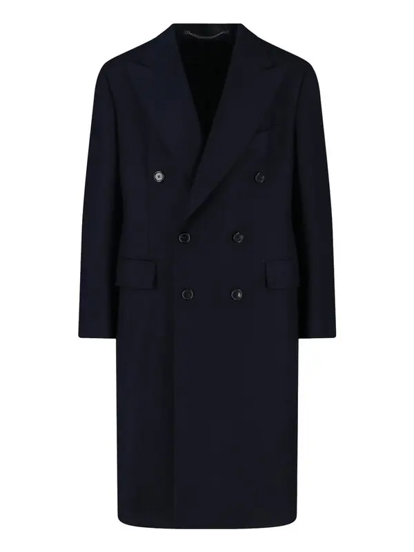 Max Mara Wool And Cashmere Double-breasted Coat - Blue