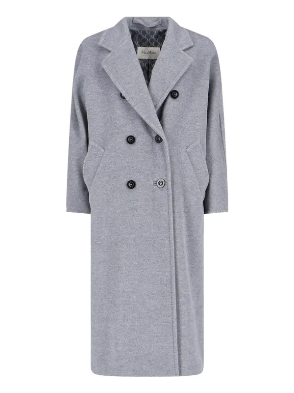 Max Mara Double-breasted Virgin Wool And Cashmere Coat - Gray