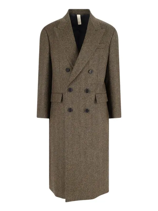 TONYWACK Virgin Wool And Cashmere Double-breasted Coat - Green