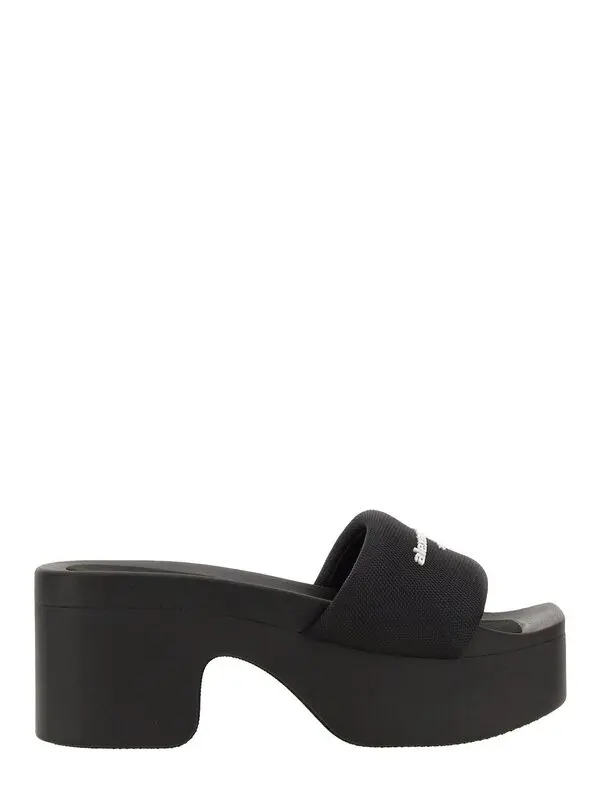 Alexander Wang Slide Platform Sandal - Black