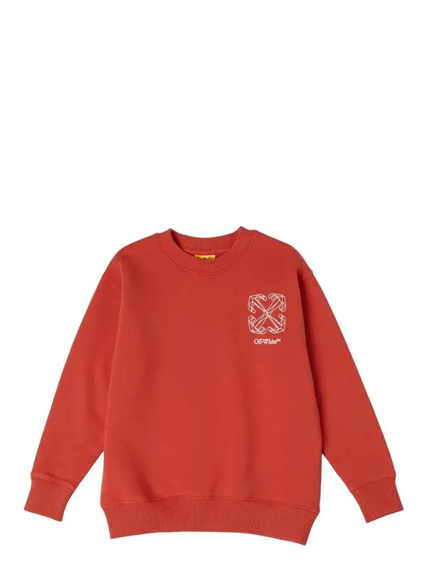 Off-White Arrow Stitched Crewneck - Red