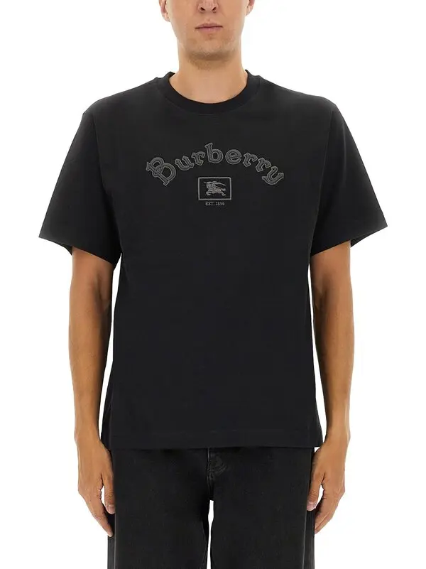 Burberry Gothic Logo T-shirt - Black