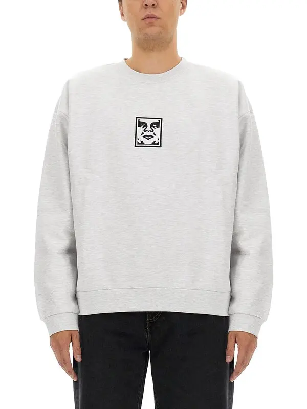 Obey Sweatshirt With Logo - Grey