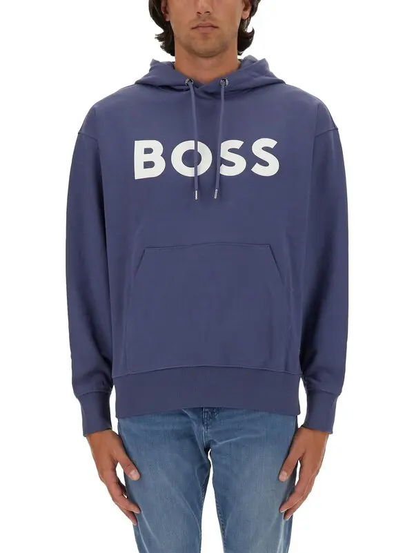 Hugo Boss Sweatshirt With Logo - Blue