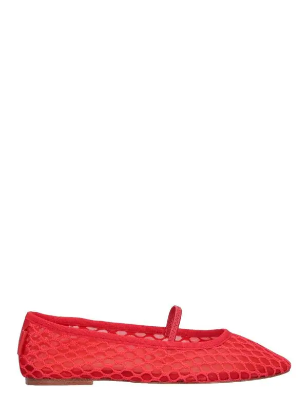 A.p.c. Swan Mesh Ballet Flats - Red