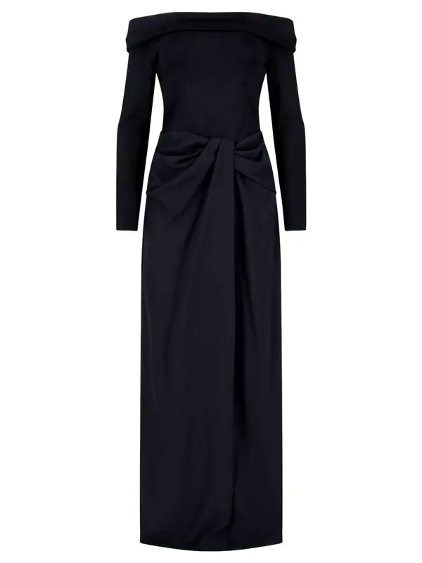 Max Mara Viscose Maxi Dress - Black