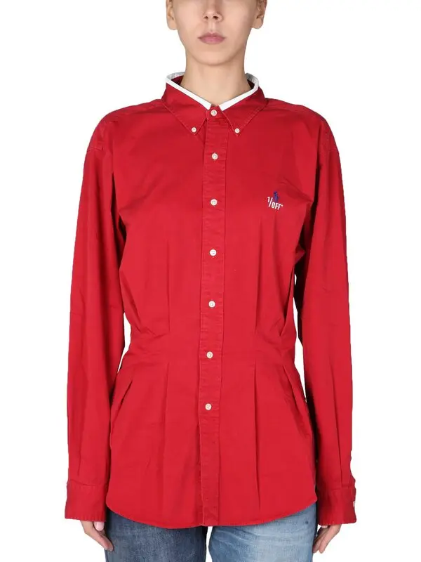 1/OFF Remade Ralph Lauren Button Down Shirt - Red