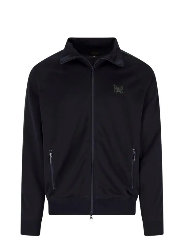 ENTIRE STUDIOS Zip-up Hooded Sweatshirt With Embroidered Logo - Blue