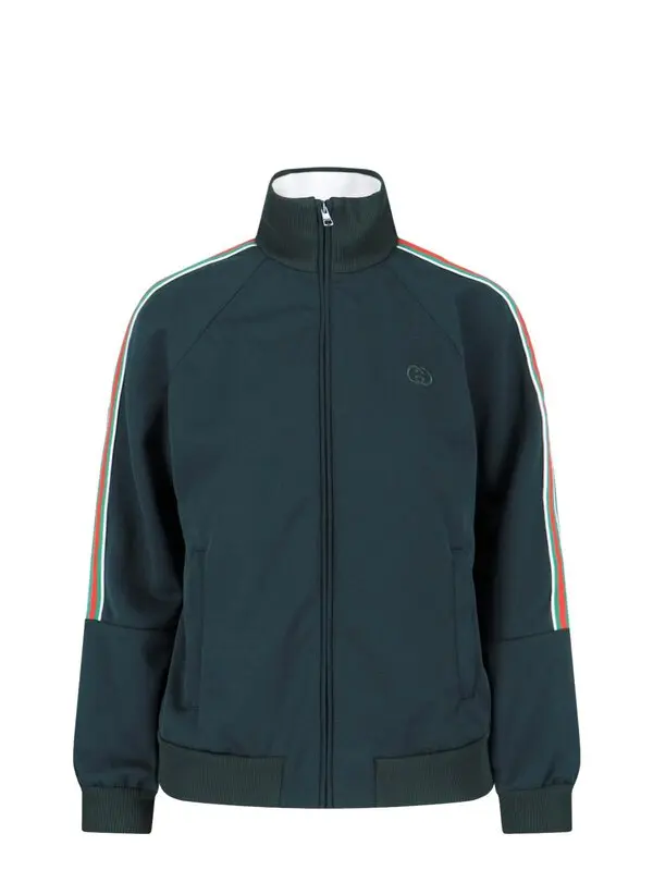 Gucci Pleated Zip Sweatshirt - Green