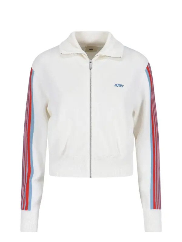 Gucci Pleated Zip Sweatshirt - White