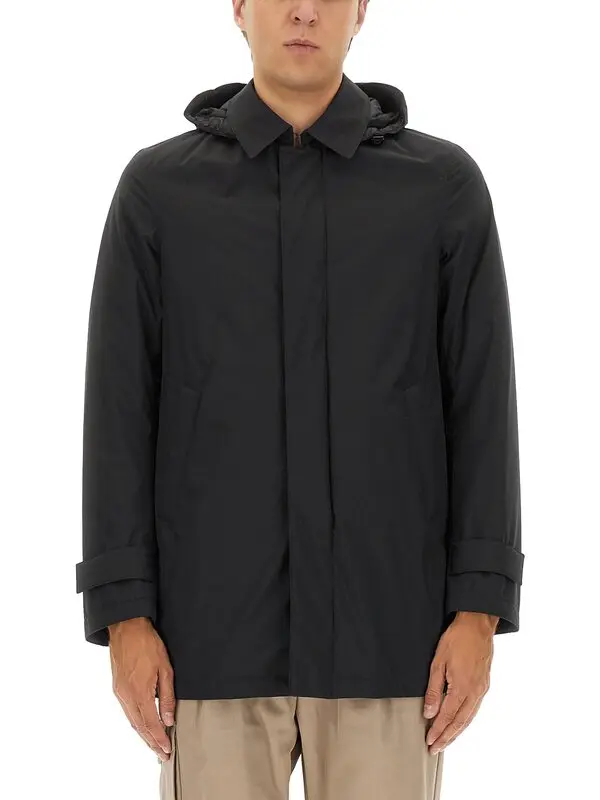 Herno Two-layer "windstopper" Long Parka - Black