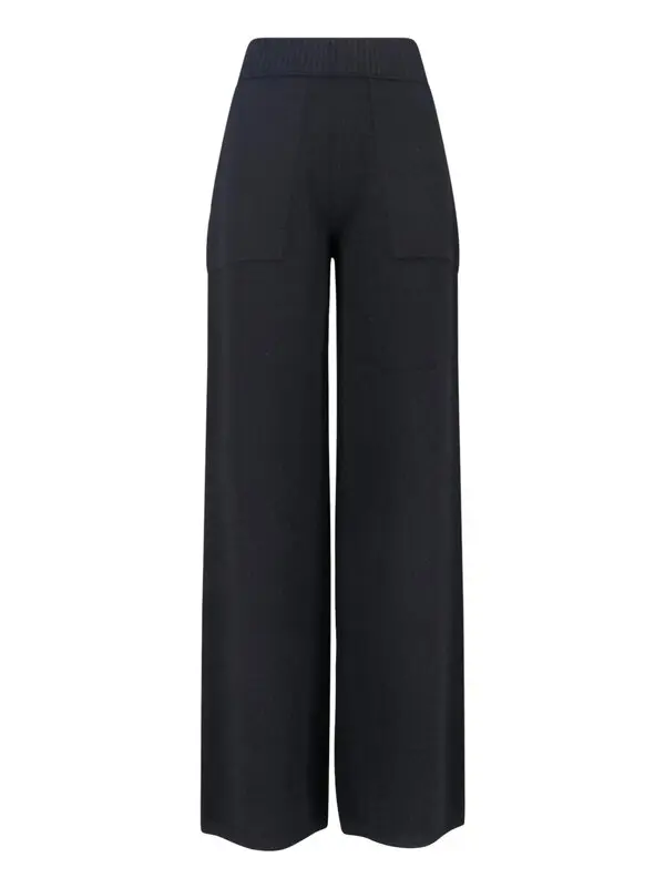 UMA WANG Cashmere Straight Leg Pants - Black