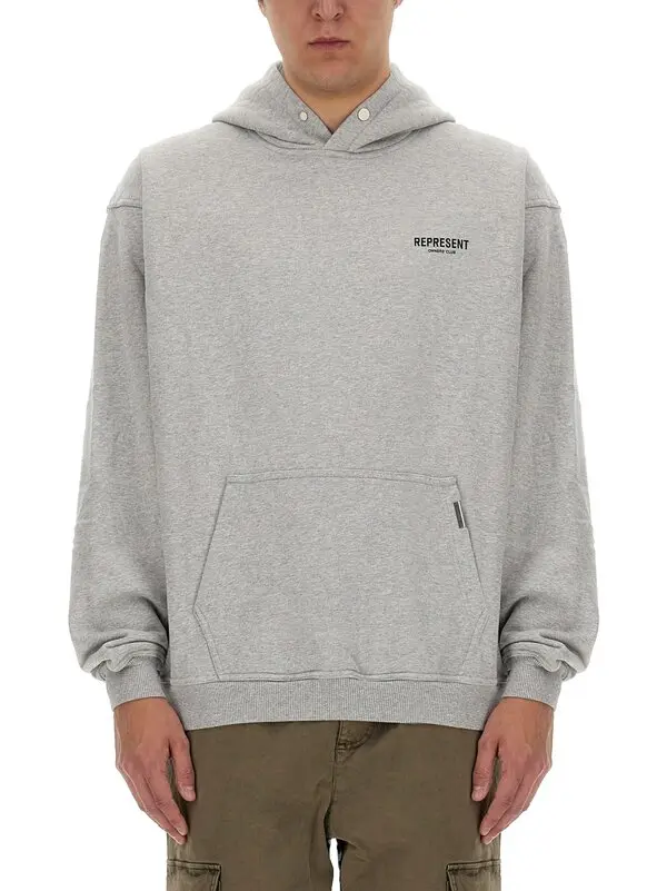 REPRESENT Sweatshirt With Logo - Grey