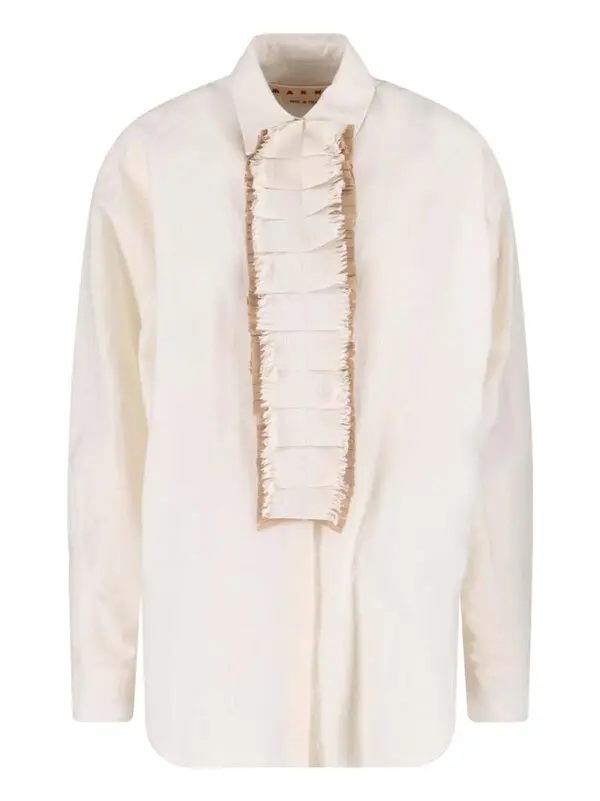 Marni Ruffle Shirt - White