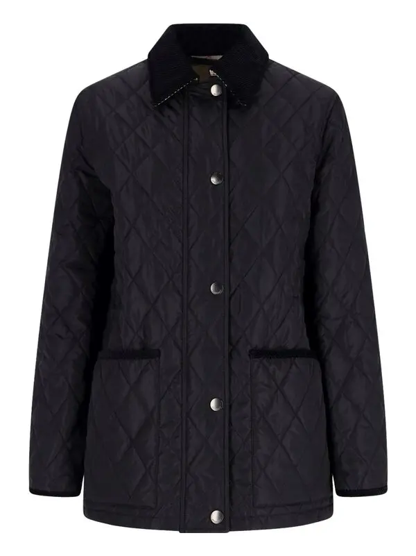 Burberry Diamond Quilted Jacket - Black