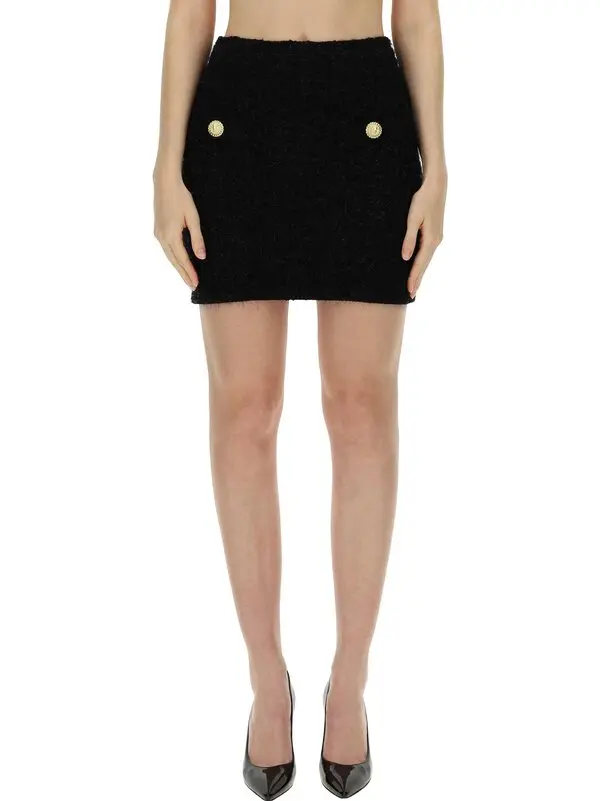 Balmain Mini Skirt - Black