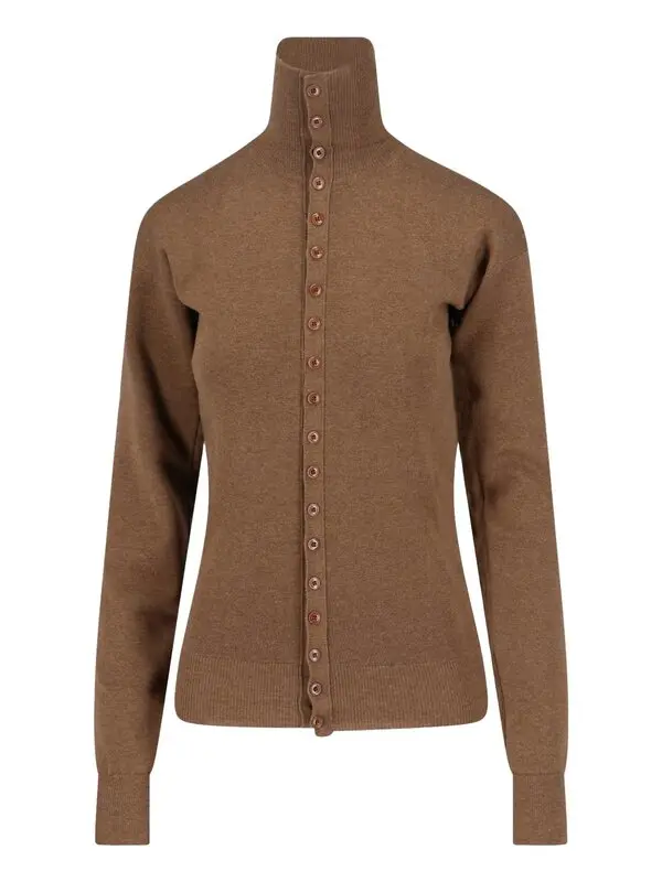 LEMAIRE Wool Cardigan - Brown