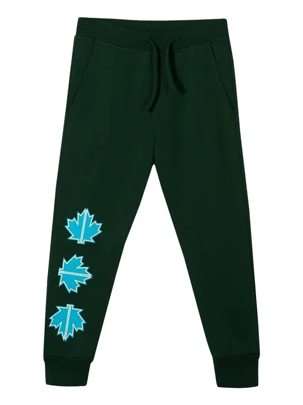 Dsquared2 Leaf Logo Plush Pants - Green