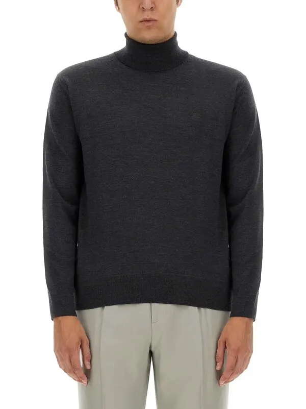Etro Regular Fit Turtleneck - Charcoal