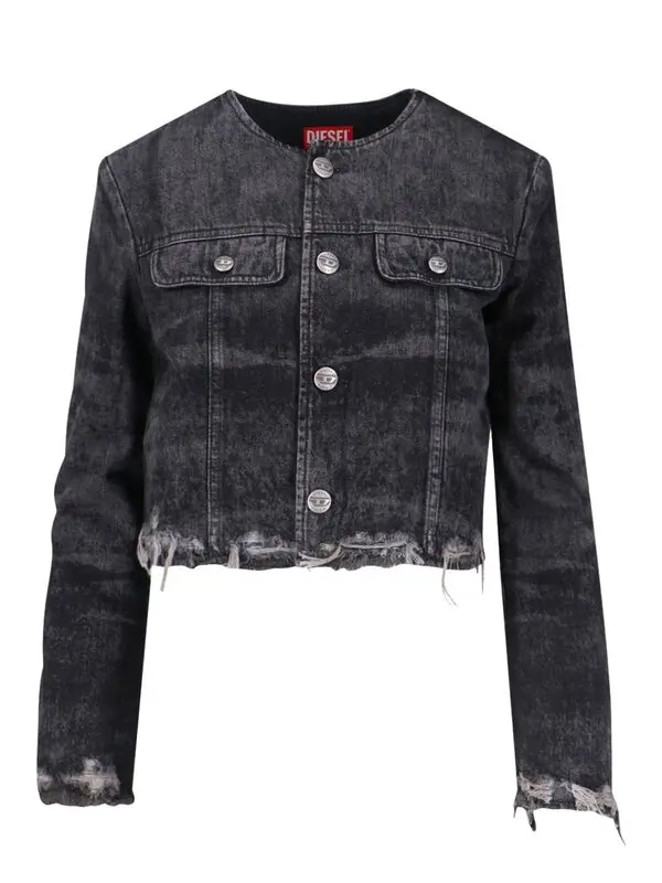 DIESEL De-graffy-fsh' Denim Jacket - Gray