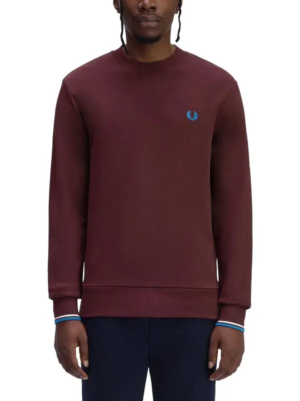 Fred Perry Sweatshirt With Logo - Bordeaux