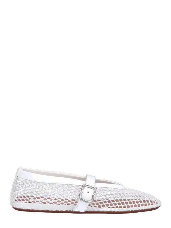 Alaïa Mesh Ballet Flats - White