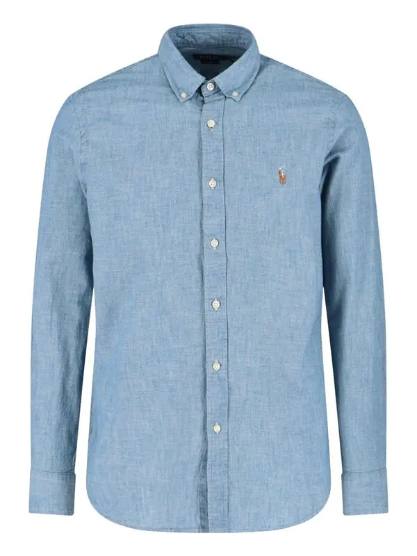 Gucci Denim Logo Shirt - Light Blue