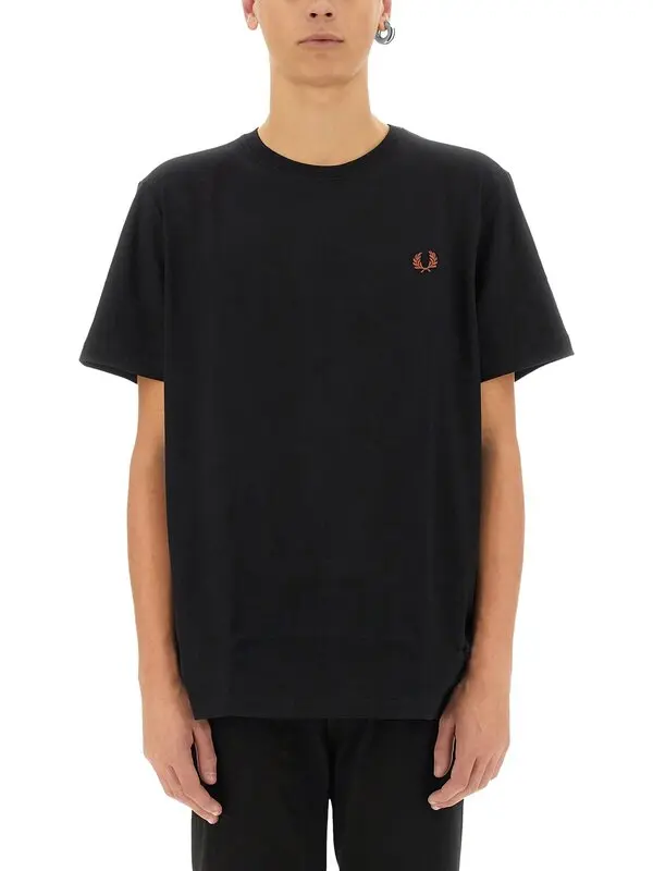 Fred Perry T-shirt With Logo - Black