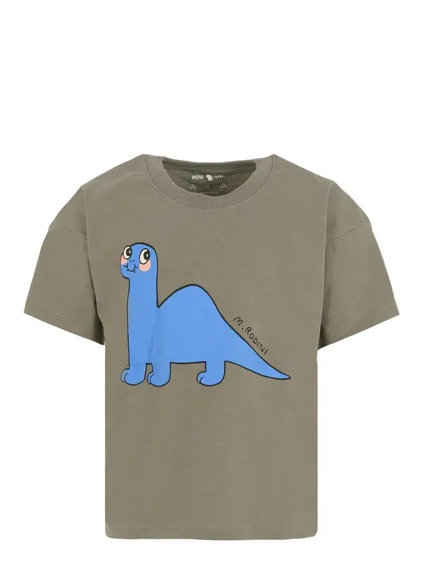 MINI RODINI Brontosaurus T-shirt - Grey