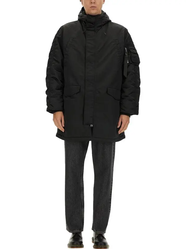 Alpha Industries Long Bomber Jacket N-3b - Black