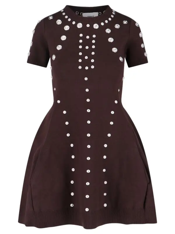 Coperni Snap Midi Dress - Brown