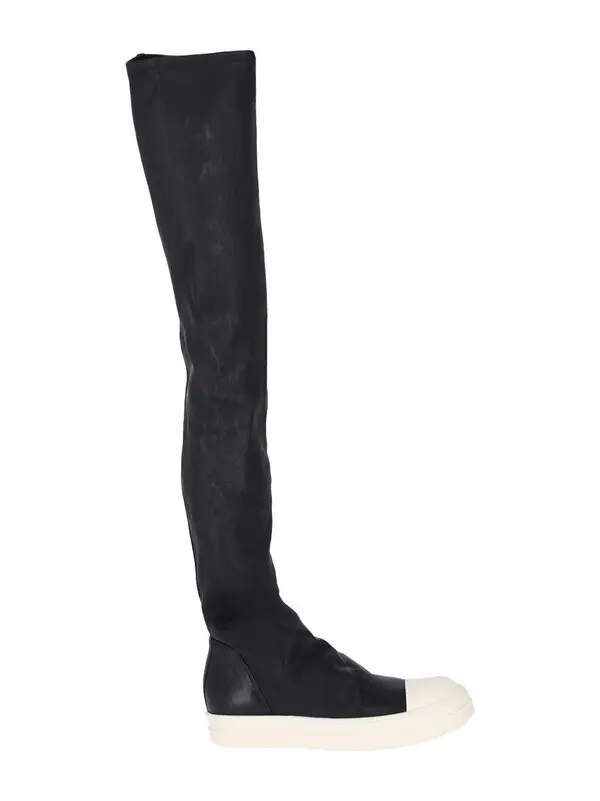 Rick Owens High Sock Sneaks Boots - Black